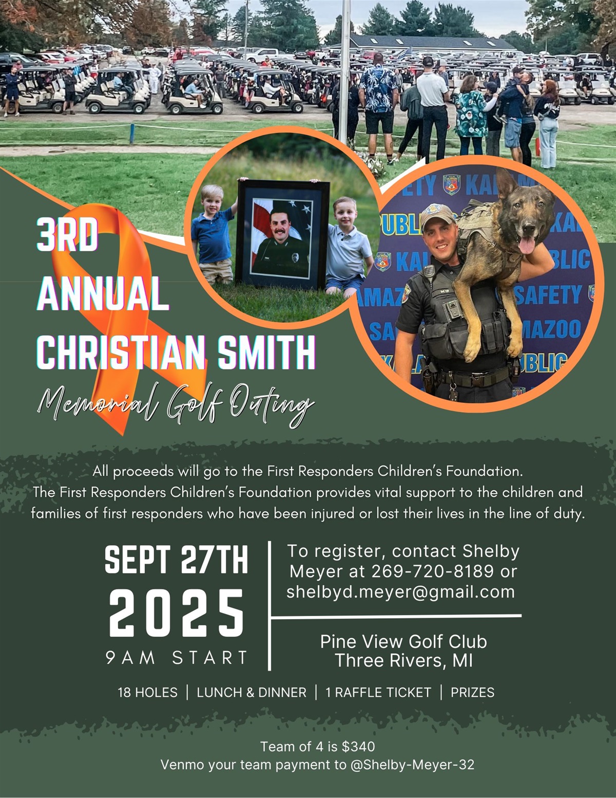 3rd Annual Christian Smith Memorial Golf Outing Kalamazoo Public Safety